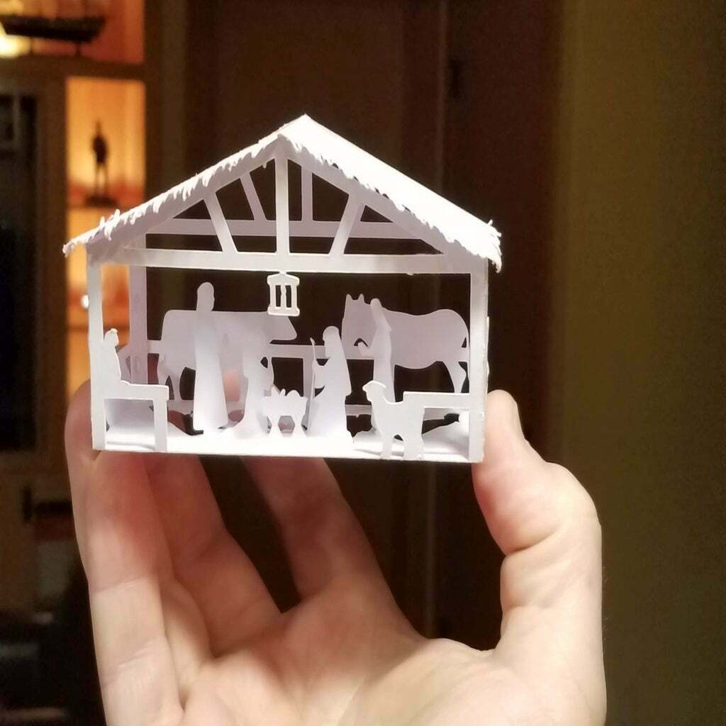 🎄 Papercraft Nativity Scene・Free DXF File for 3D printing and CNC ...