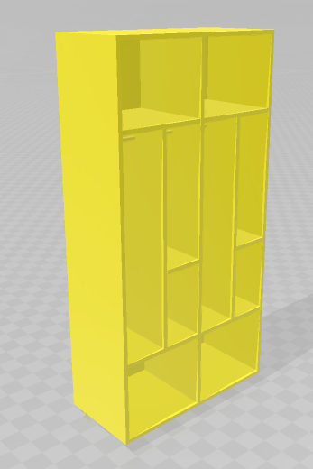 STL file locker 2 persons 🌆 ・Model to download and 3D print・Cults