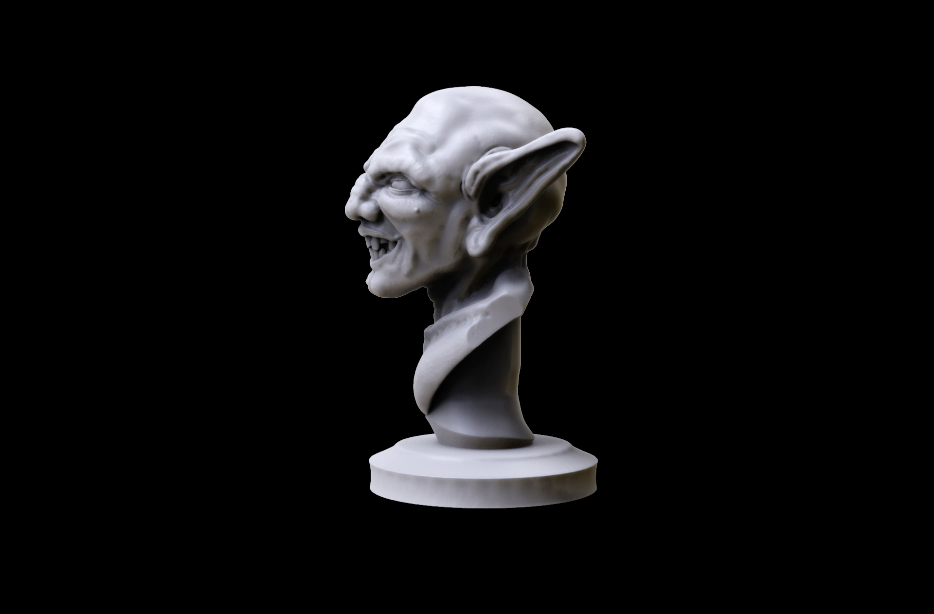 Free STL file Goblin Bust 👺・3D printing idea to download・Cults
