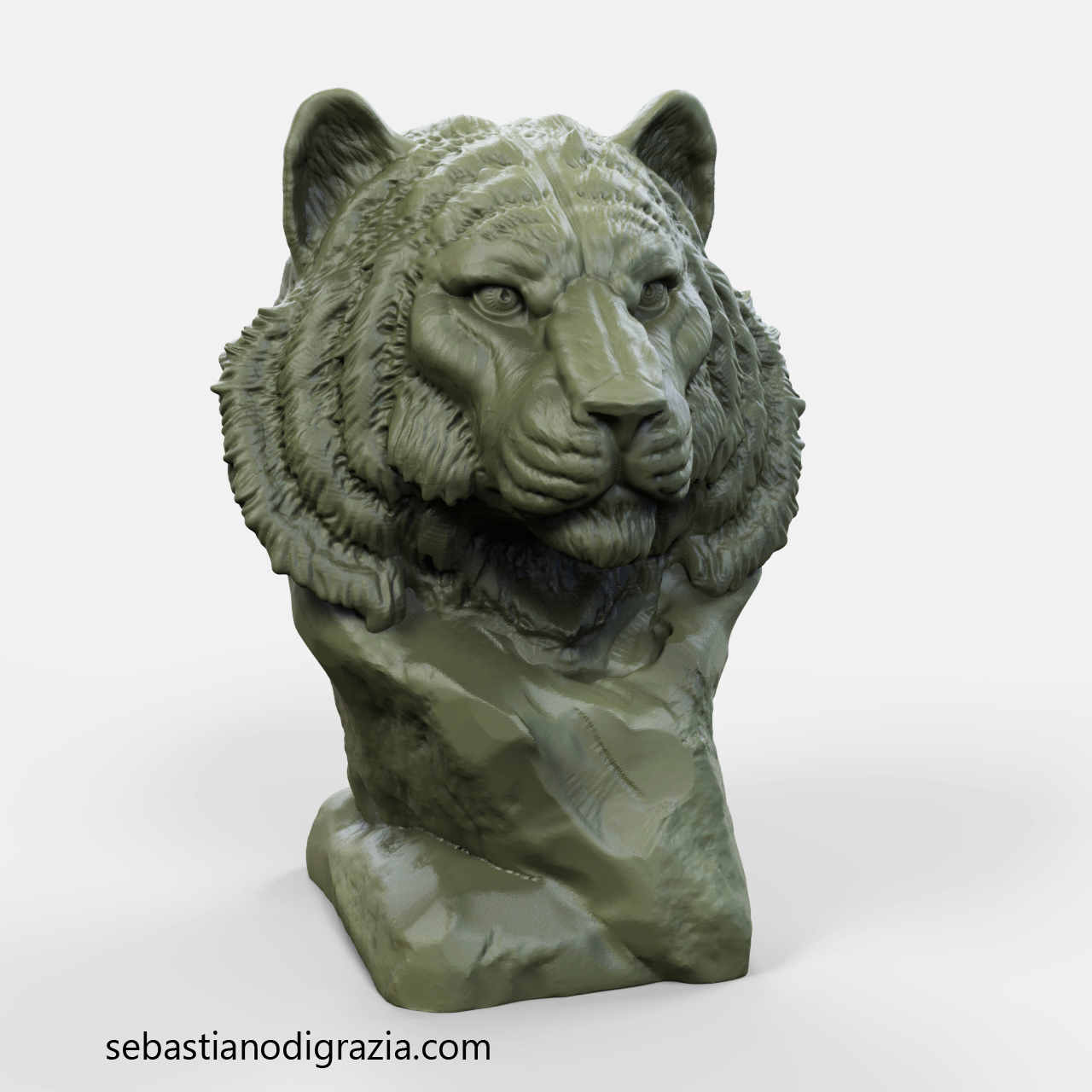 🐅 Tiger Bust sculpture・ STL File for ・Cults