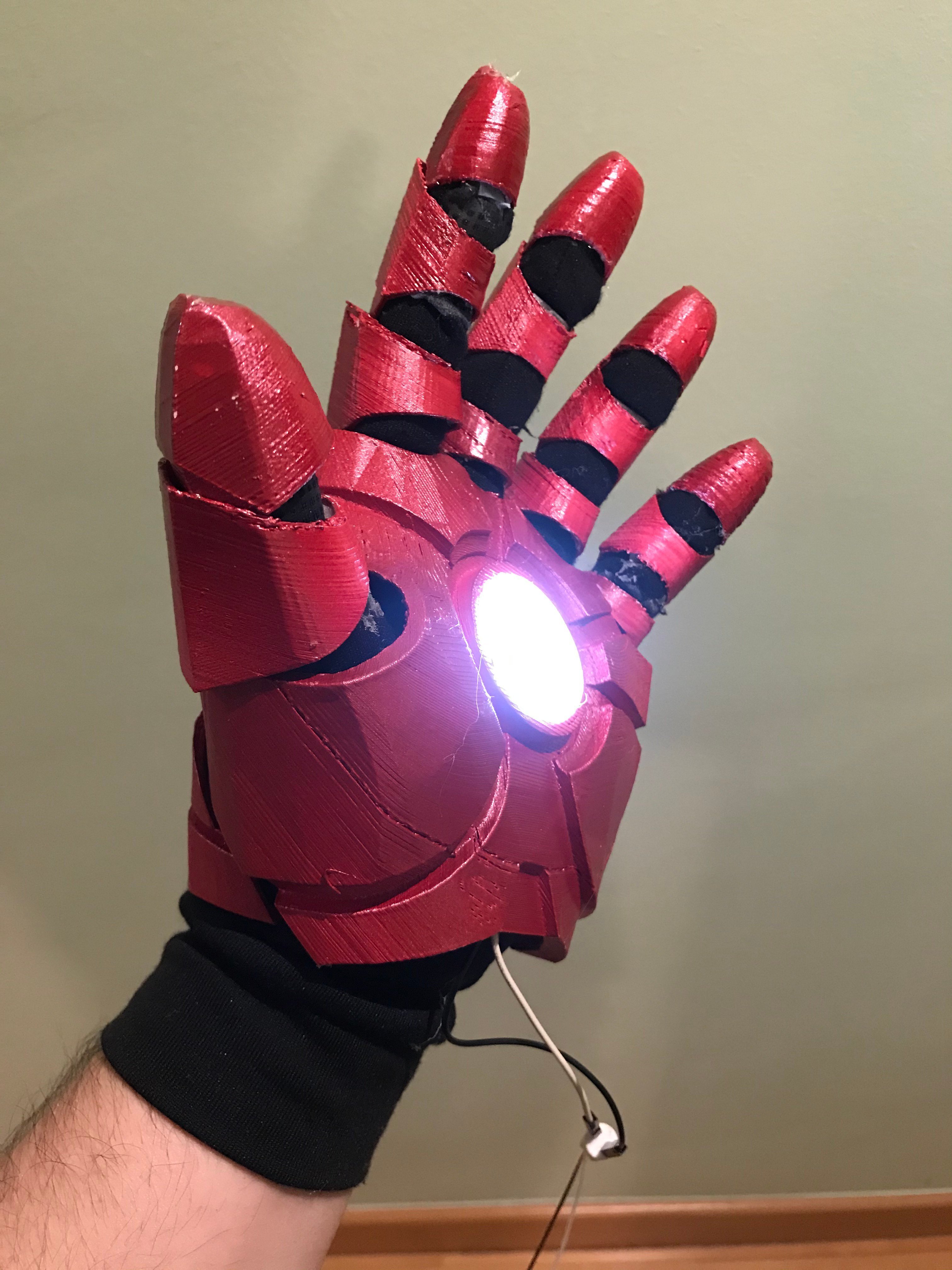 👨 Iron Man MK6 MK 6 Glove Hand with repulsor・3D Print・Cults