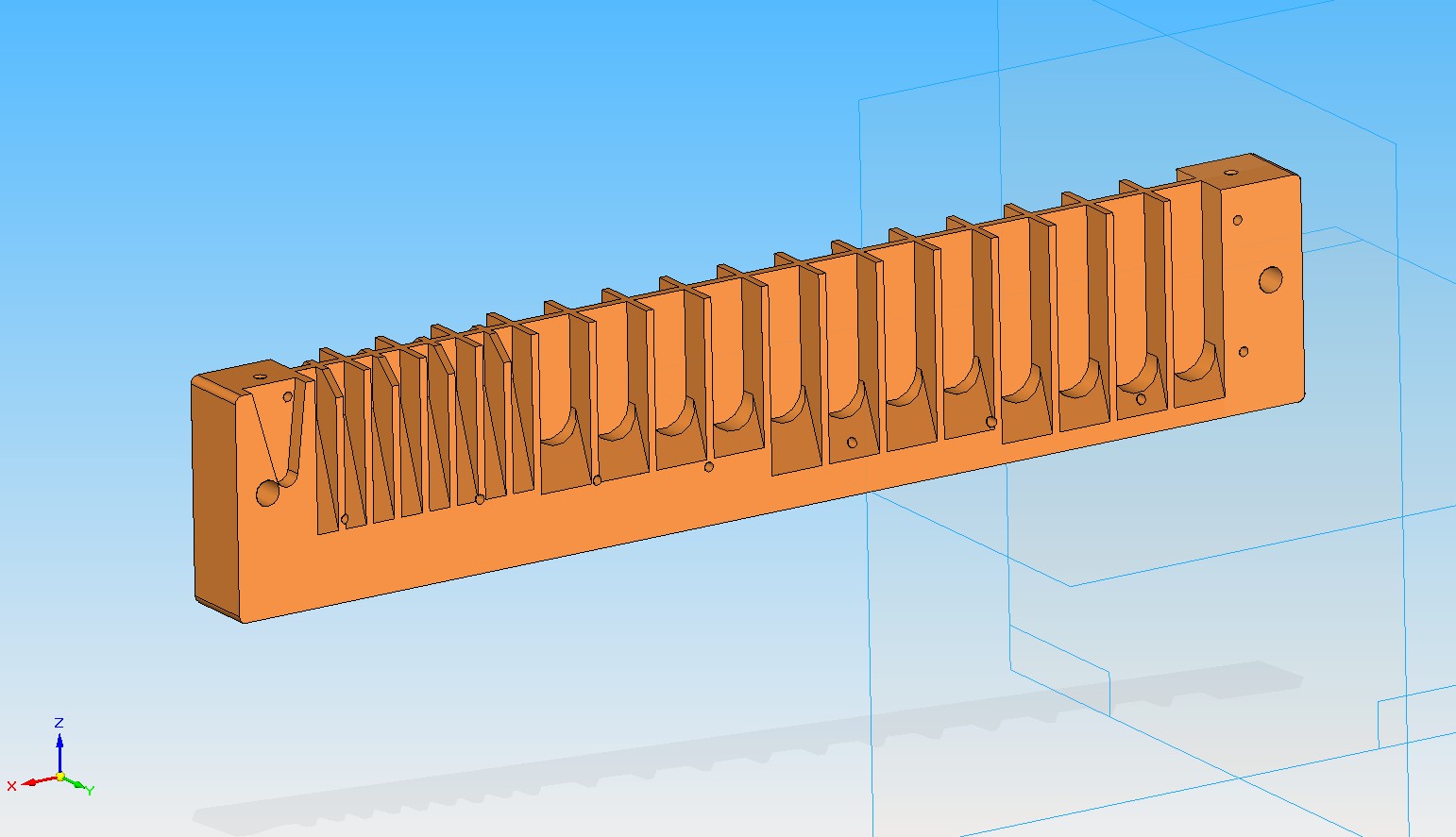 🕳️ Hohner Bandmaster 16 hole chromatic harmonica comb・ STL File for ・Cults