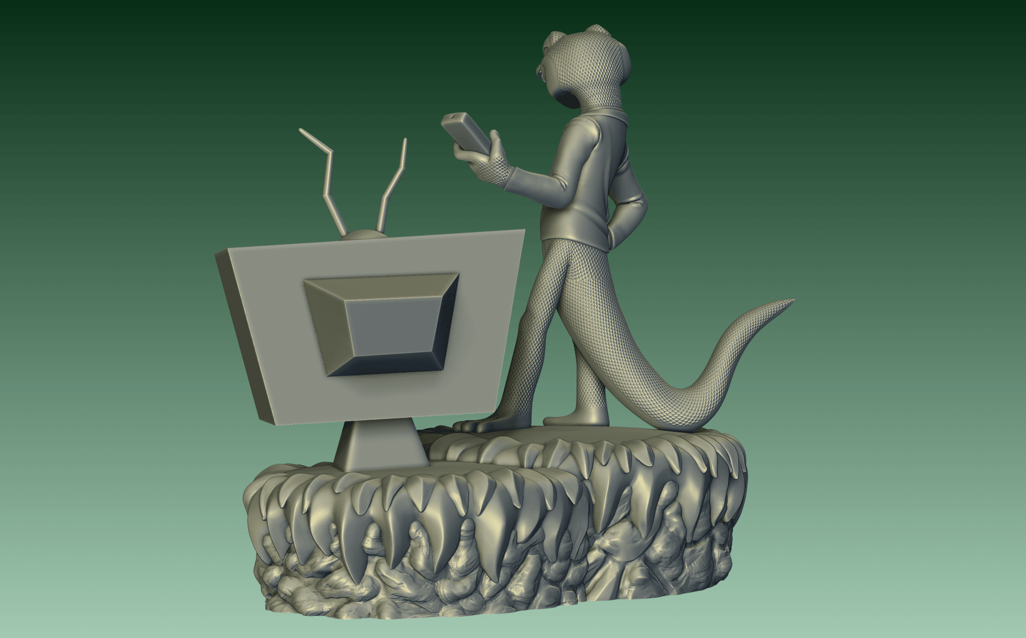 🎲 Gex The Gecko・ STL File for ・Cults