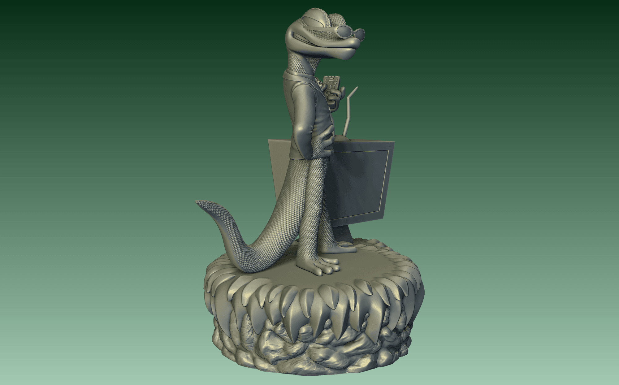 🎲 Gex The Gecko・ STL File for ・Cults