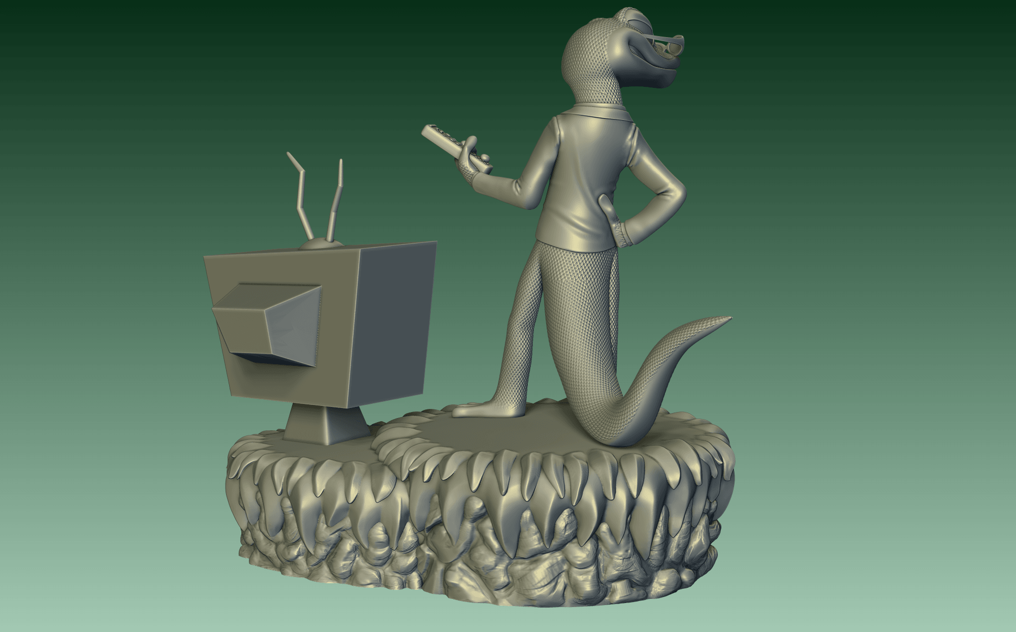 🎲 Gex The Gecko・ STL File for ・Cults