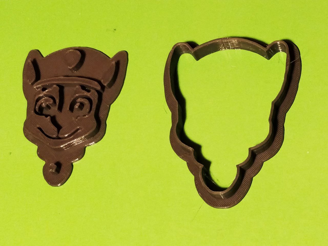Descargar archivo STL gratis Paw Patrol Chase cookie cutter 🐾 ・Modelo ...