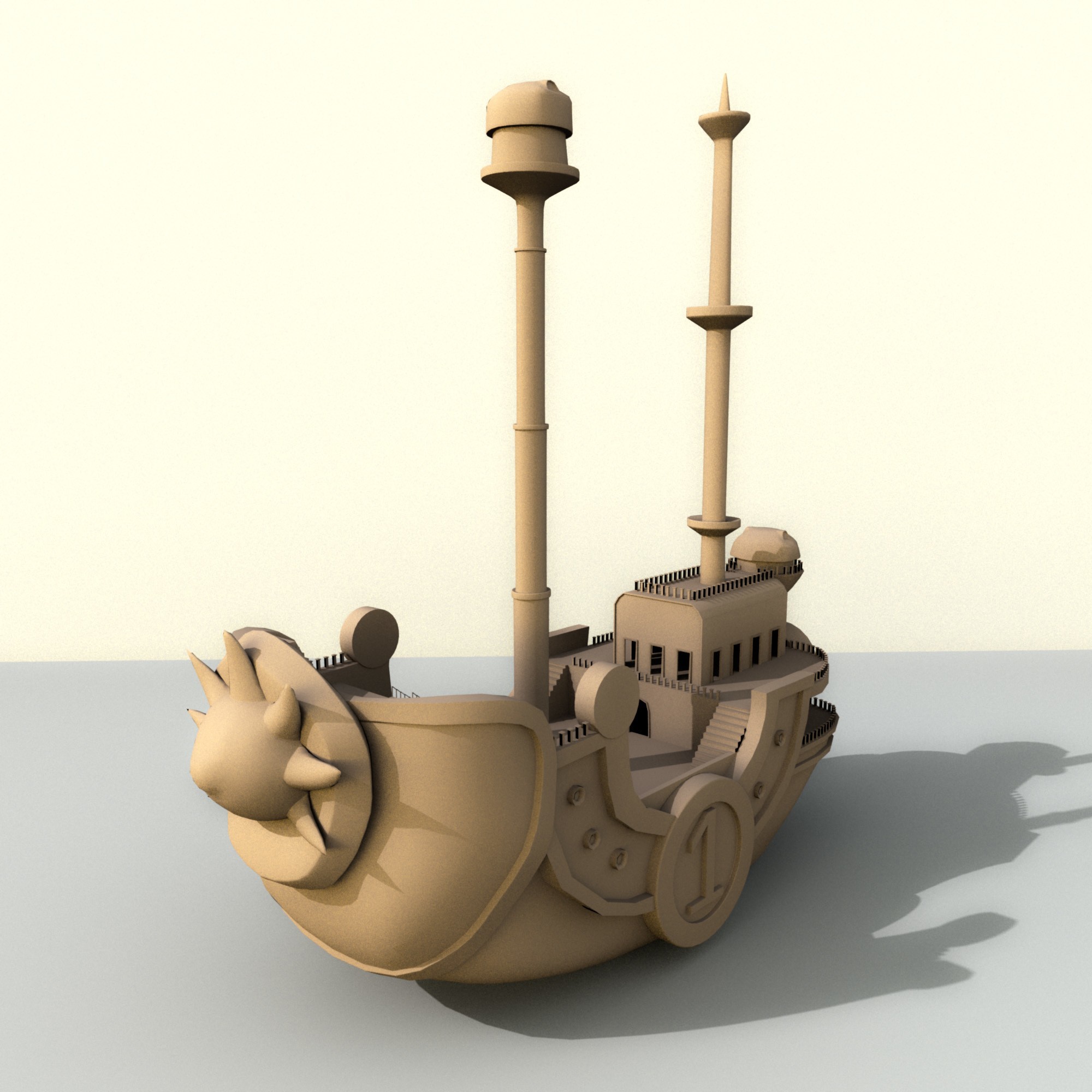 🛥️ Boat Thousand sunny One piece・ OBJ File for ・Cults