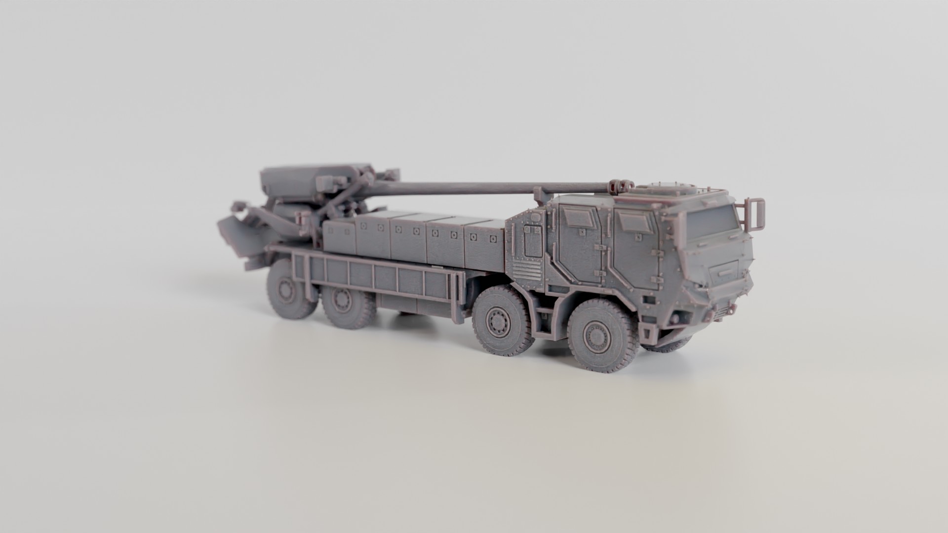 🪖 NEXTER CAESAR 8x8 155mm self-propelled howitzer・ STL File for ・Cults