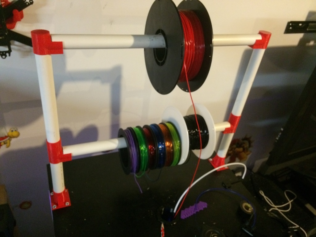 🪢 PVC Filament Rack・Free 3D File for ・Cults