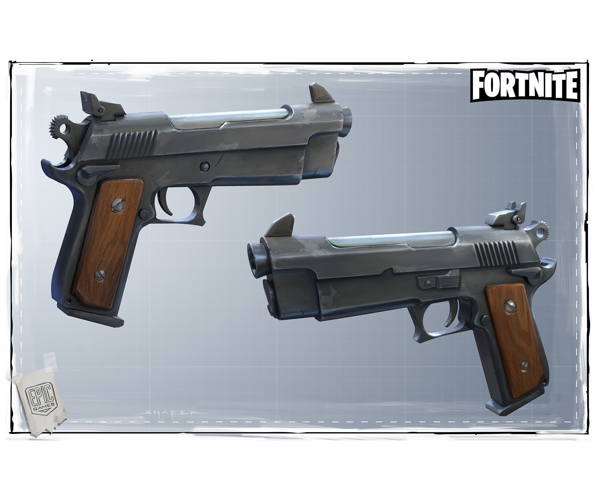 STL file Fortnite gun pistol in parts 🔫・3D printer design to download・Cults