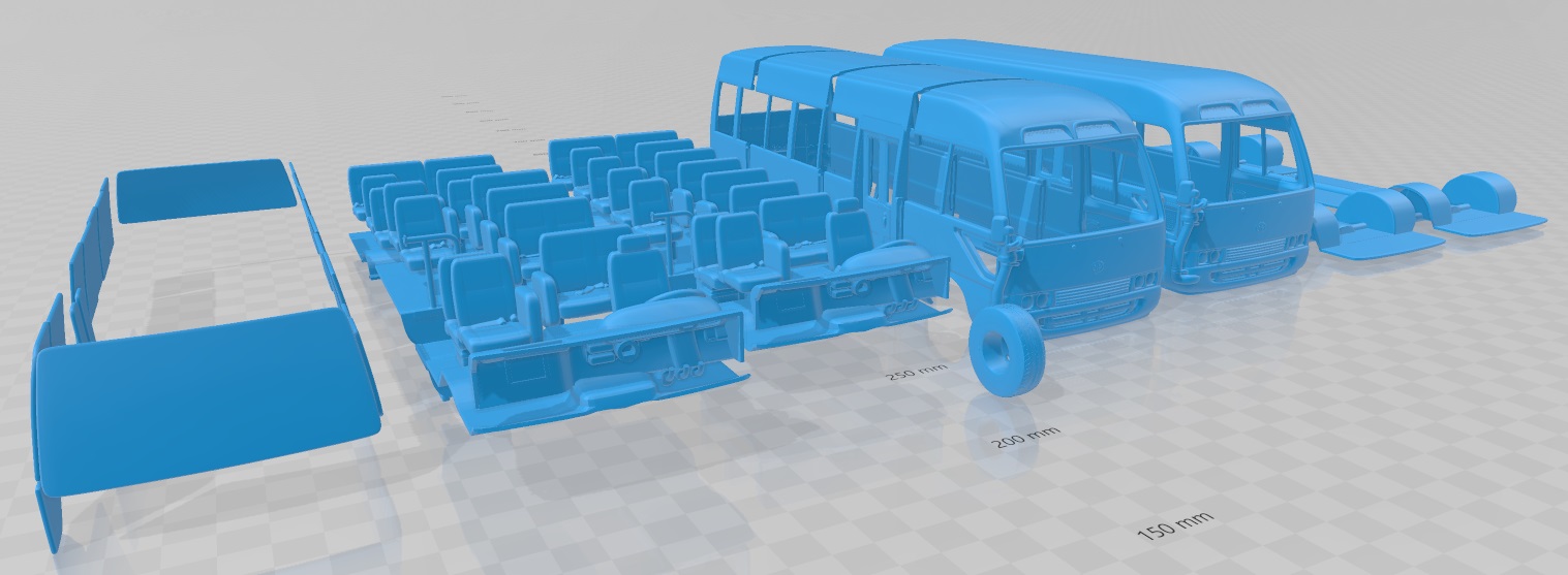 🚗 Toyota Coaster Bus 2014 Printable・ 3D File for ・Cults