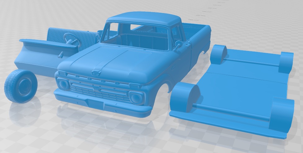 Archivo 3D Ford F 100 1966 Printable Car 🚙 ・Modelo de impresora 3D para ...