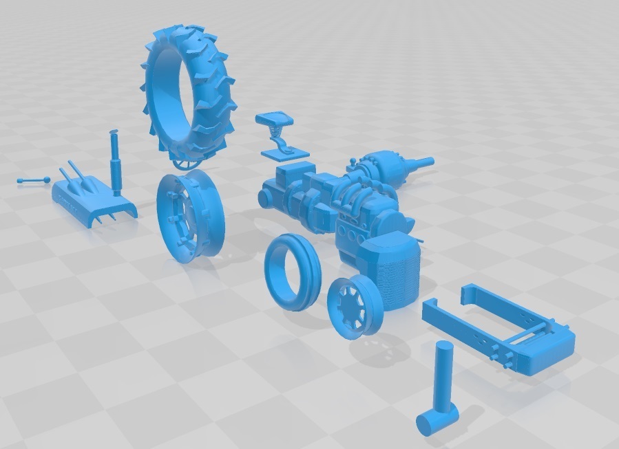 🚜 Farmall Printable Tractor・ STL File for ・Cults