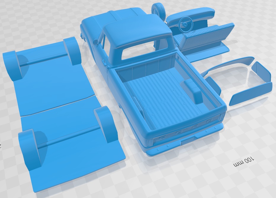 🚙 Ford F 100 1966 Printable Car・ 3D File for ・Cults