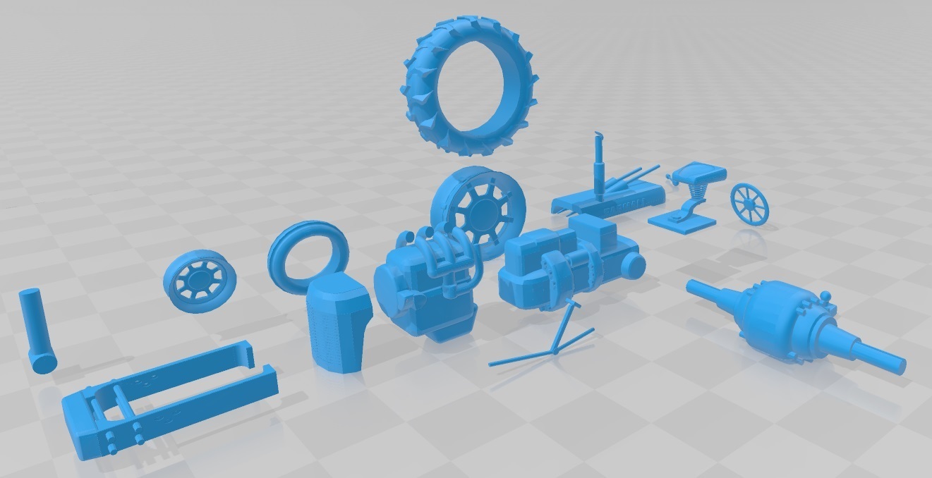 🚜 Farmall Printable Tractor・ STL File for ・Cults