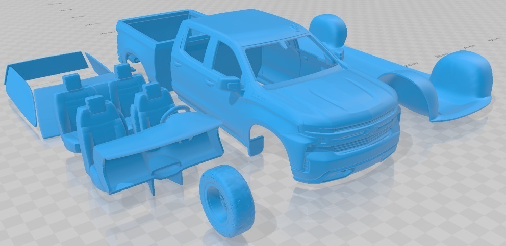 🚙 Chevrolet Silverado CrewCab LT Z71 Trailboss 2018 Printable Car・ 3D ...