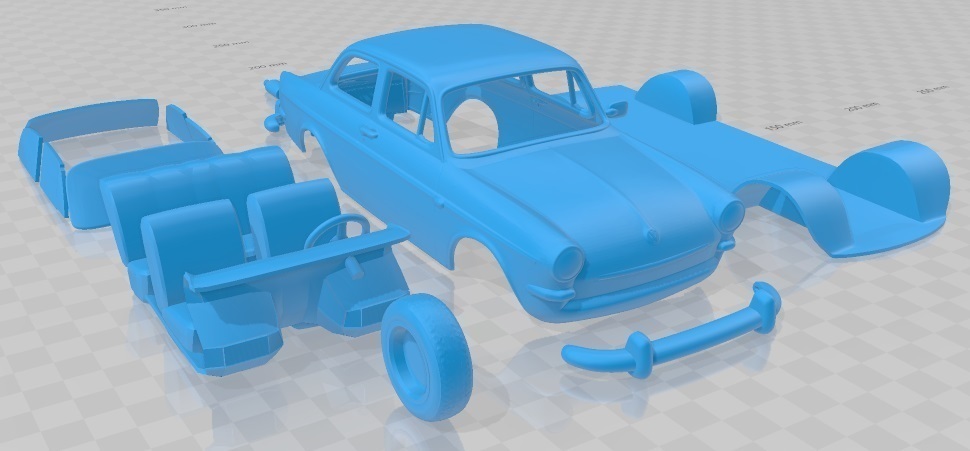 🚗 Volkswagen 1500 Notchback 1961 Printable Car・ 3D File for ・Cults