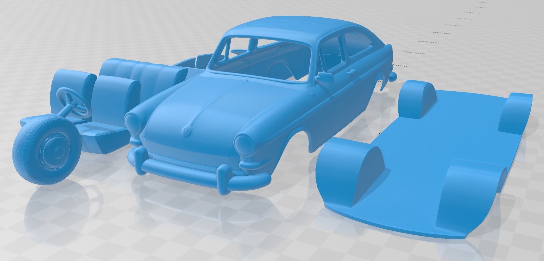 🚗 Volkswagen 1600 Type Fastback 1965 Printable Car・ 3D File for ・Cults