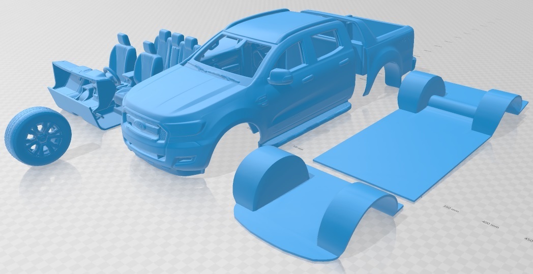 🚙 2016 Ford Ranger Double Cab Wildtrak Printable Car・ 3D File for ・Cults