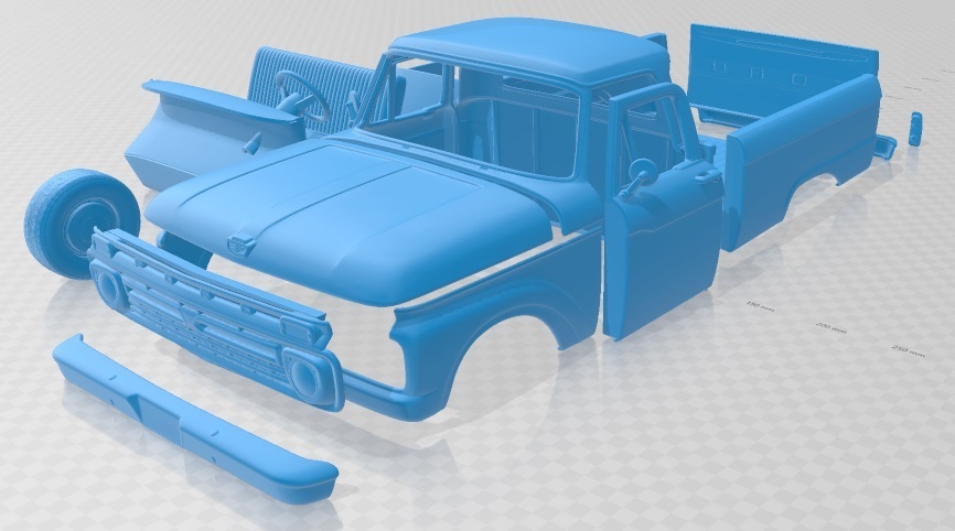 🚙 Ford F 100 1966 Printable Car・ 3D File for 3D printing・Cults