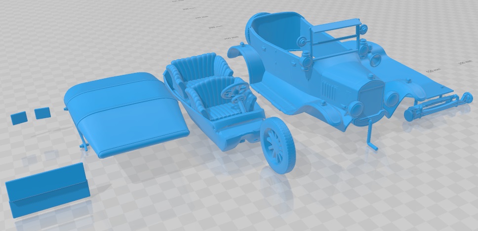 🚙 Ford Model T 4door Tourer 1924 Printable Car・ 3D File for ・Cults