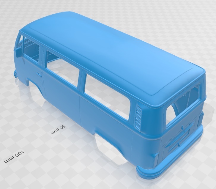 🚗 Volkswagen Transporter T2 1972 Printable Body Van・ STL File for ・Cults