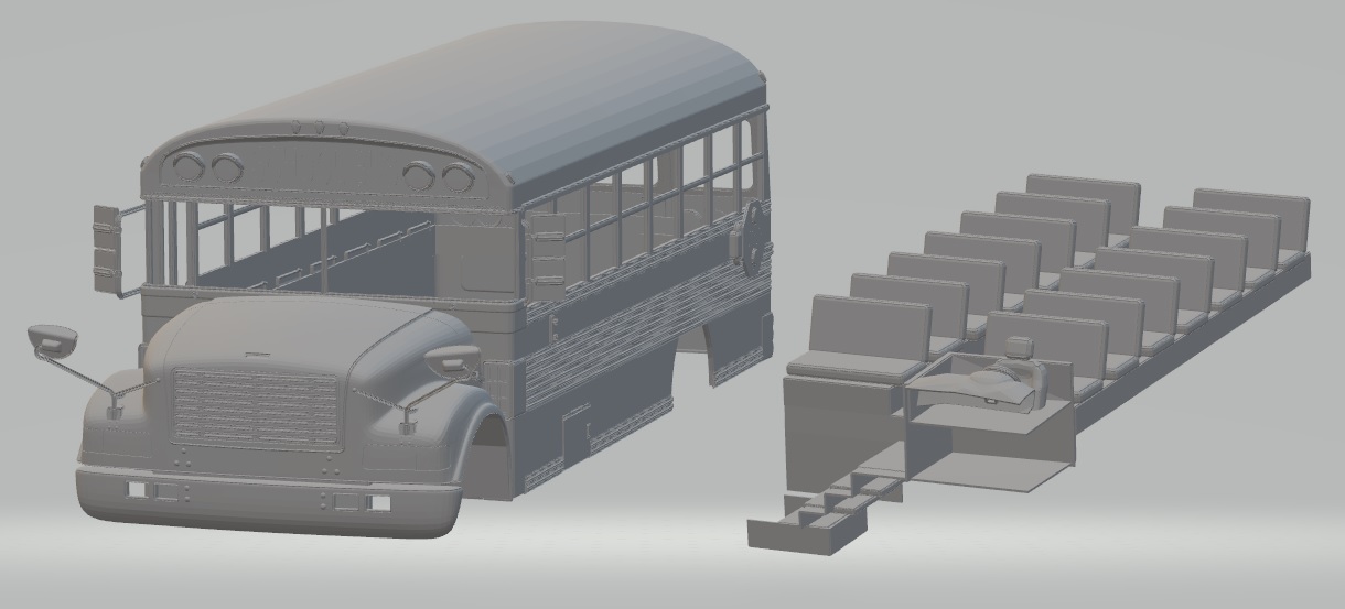 🏫 School Bus Printable・ STL File for ・Cults