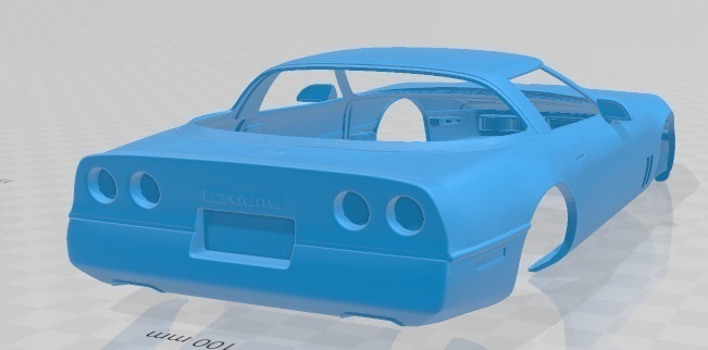 🚙 Chevrolet Corvette C4 Coupe 1983 Printable Body Car・ 3D File for 3D ...