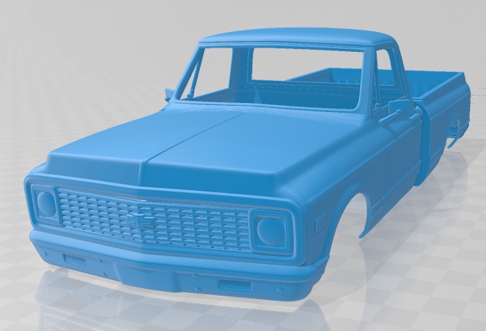 🚙 Chevrolet C10 Cheyenne Pickup 1971 Printable Body Car・ 3D File for ・Cults