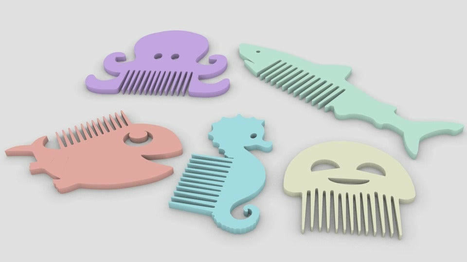 🌊 Fantasy combs ocean - Fantasy combs ocean・Free STL File for ・Cults