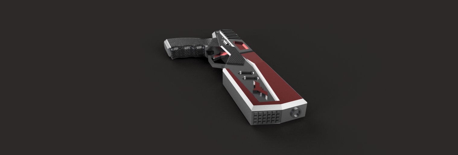 🔫 RED HOOD GUN (pistol)・ STL File for ・Cults