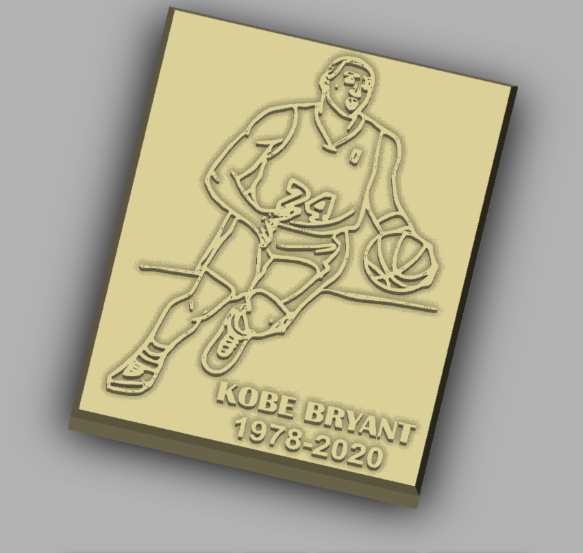 Free STL file Kobe Memorial Plaque 🎨 ・3D print object to download・Cults