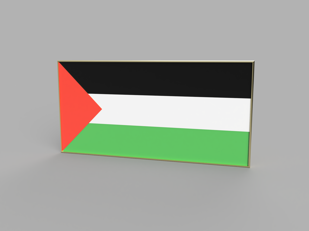Free 3D file Free Palestine Flag 🆓 ・Design to download and 3D print・Cults