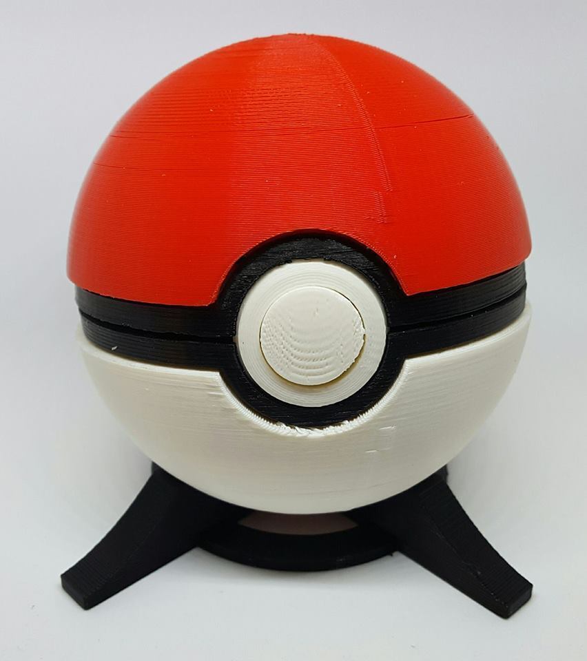 3d Print Pokeball With Button Release Lid・cults