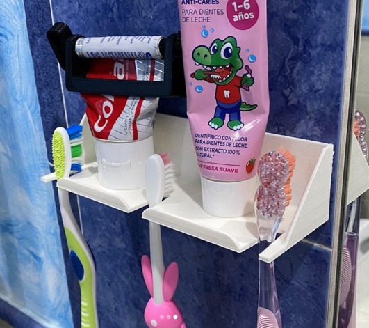 3D file Toothpaste and toothbrush stand 🪥 ・3D printable model to ...