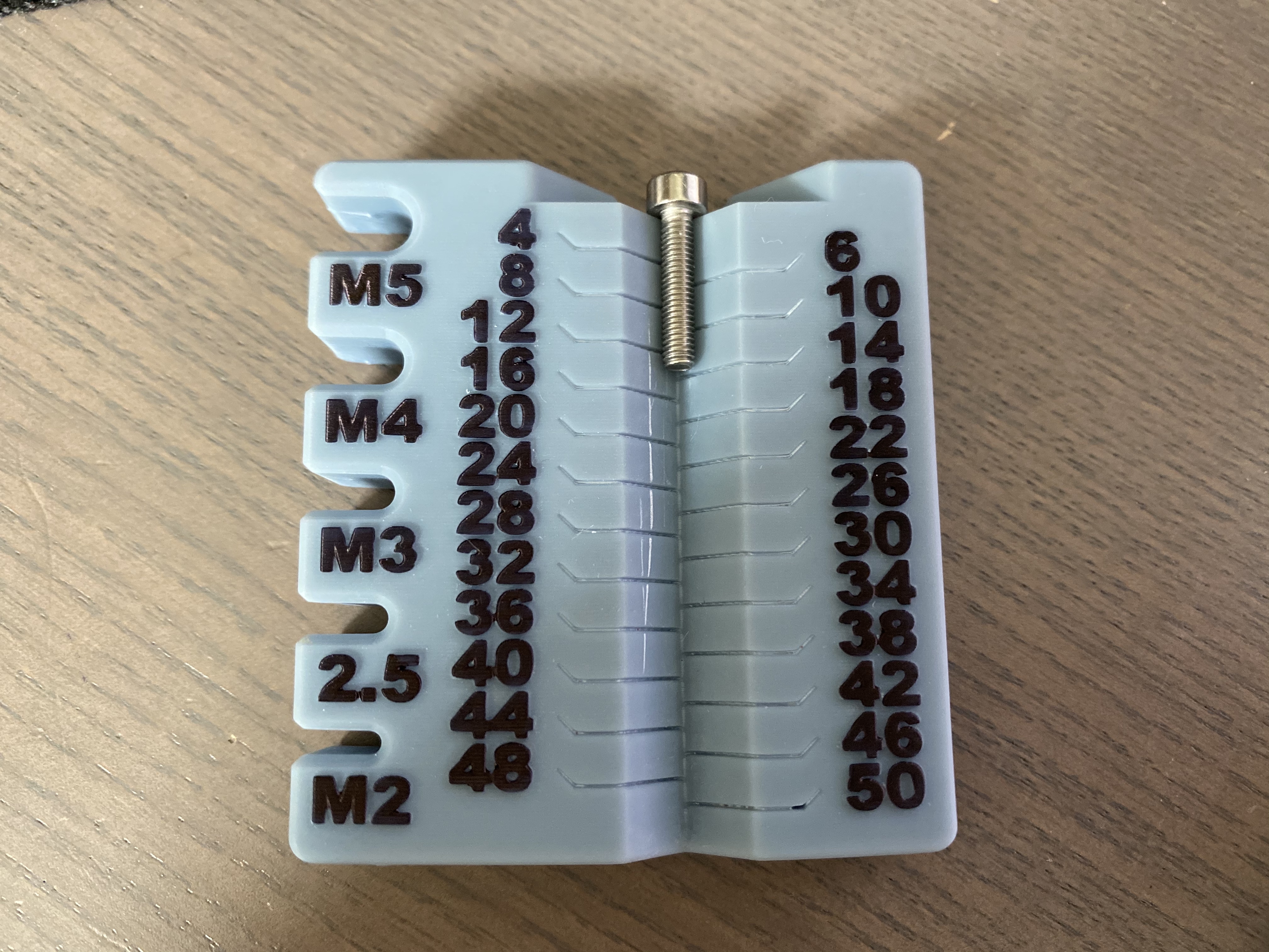 3D printing Metric screw measuring device - M2/2.5/3/4/5 4-50mm・Cults