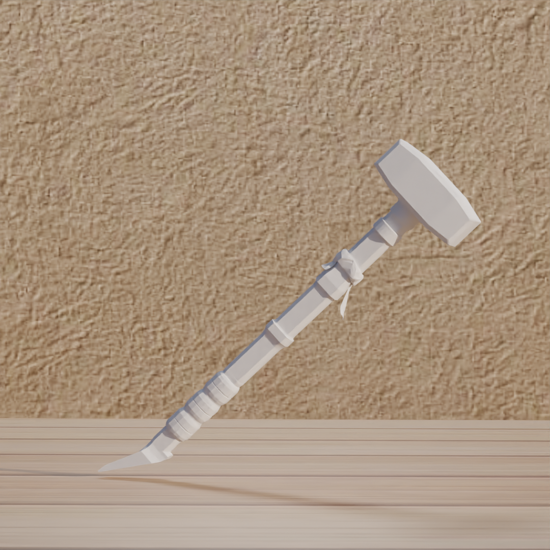 3D file File: Cosplay weapon hammer in STL digital format 📁 ・3D print ...