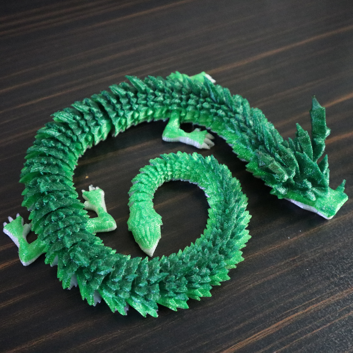 3D file flexi Green dragon 🐉 ・Model to download and 3D print・Cults