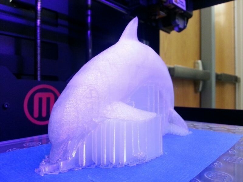 🐬 Dolphin - curved, upright・Free STL File for ・Cults