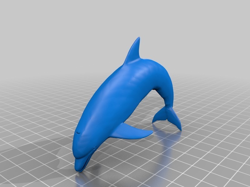 🐬 Dolphin - curved, upright・Free STL File for ・Cults