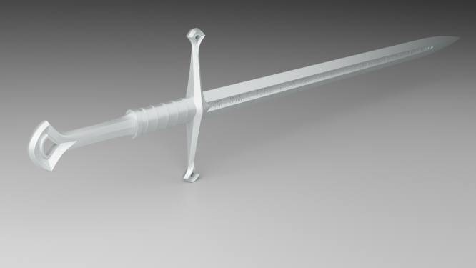 Free 3D file lord of the rings Andúril sword prop 🗡️ ・3D printer design ...