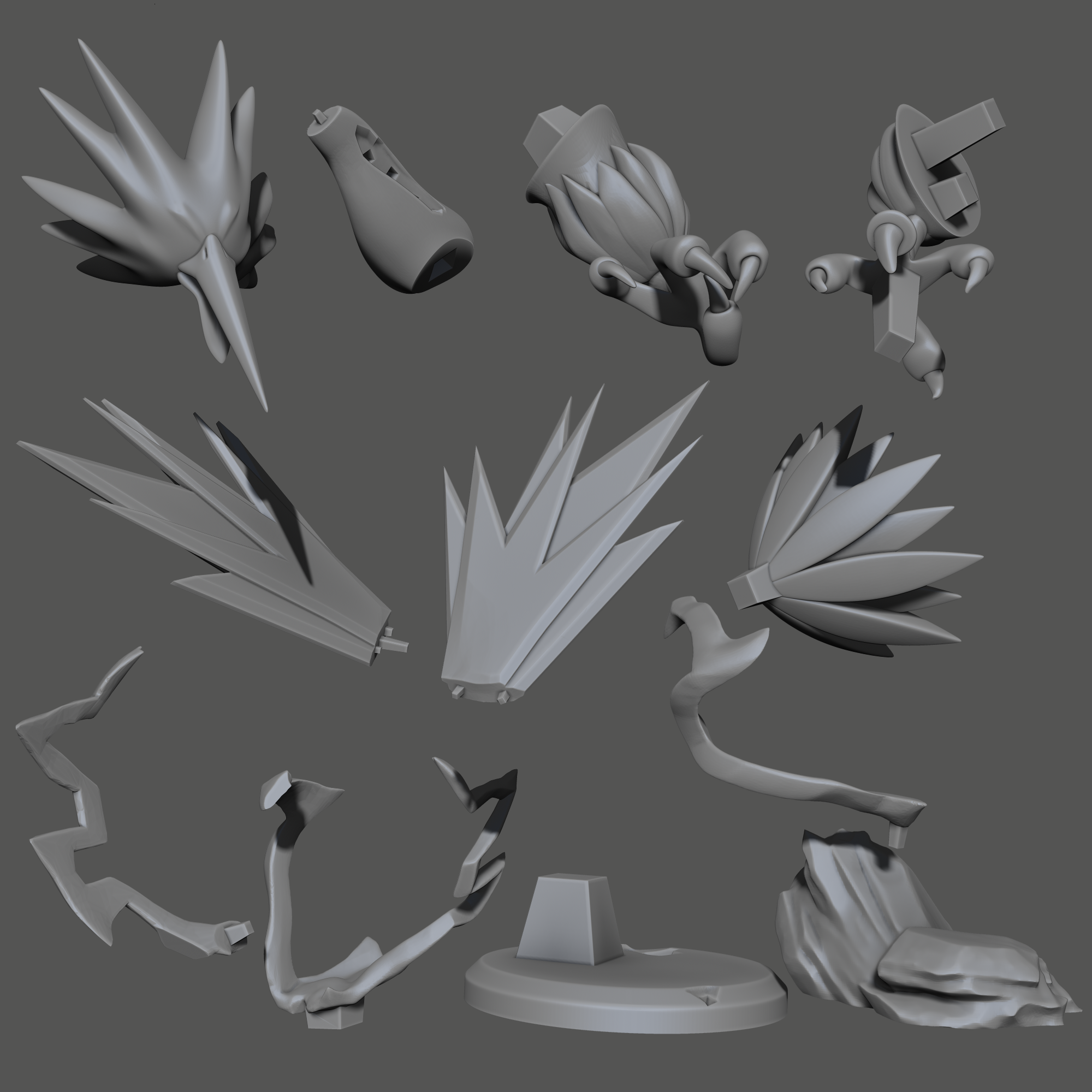3D file The 3 legendary Birds Pokemon Pack to 3D Print 🐉 ・3D printable ...