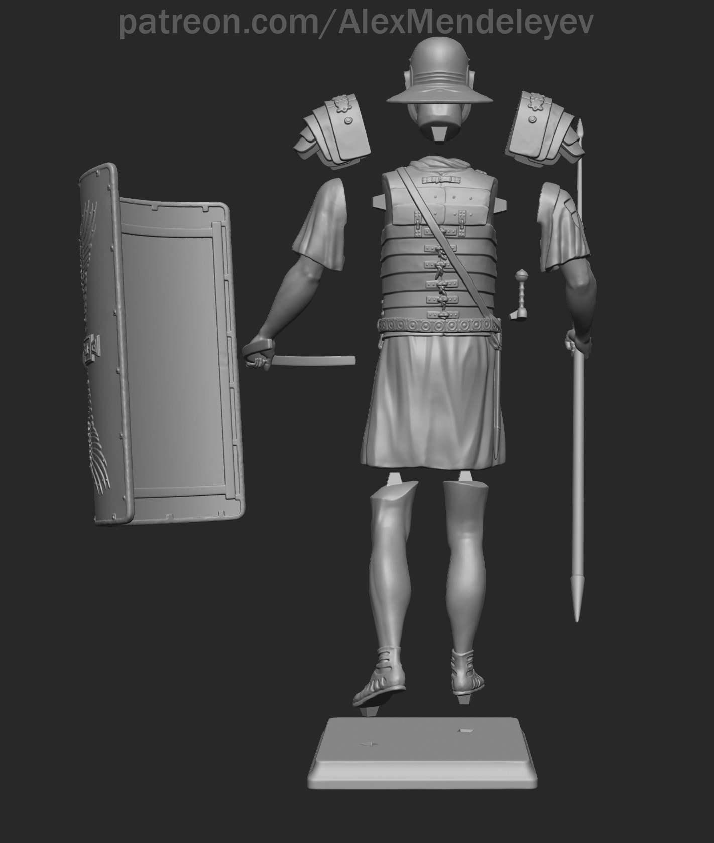 🛡️ Roman Legionary・ STL File for ・Cults
