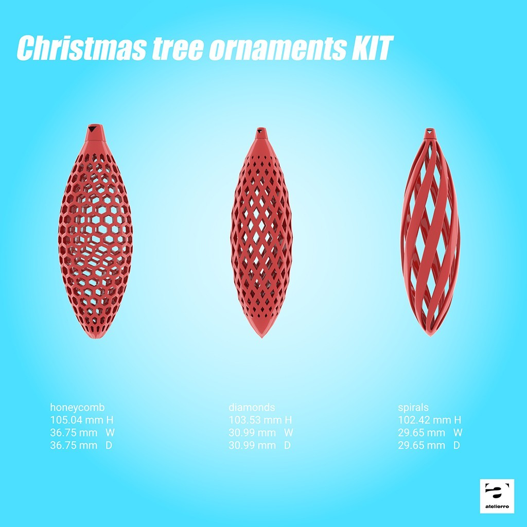 Free 3D file Christmas tree ornaments KIT 🎄 ・3D printable model to ...