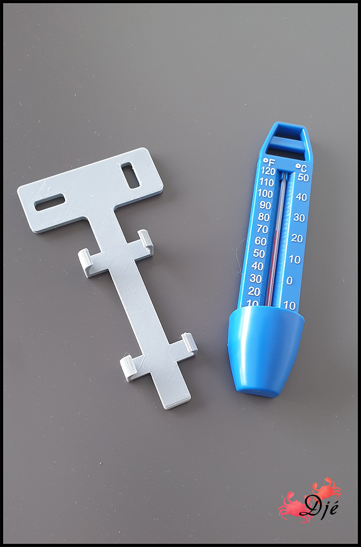 STL file POOL THERMOMETER HOLDER 🎱 ・3D printer design to download・Cults