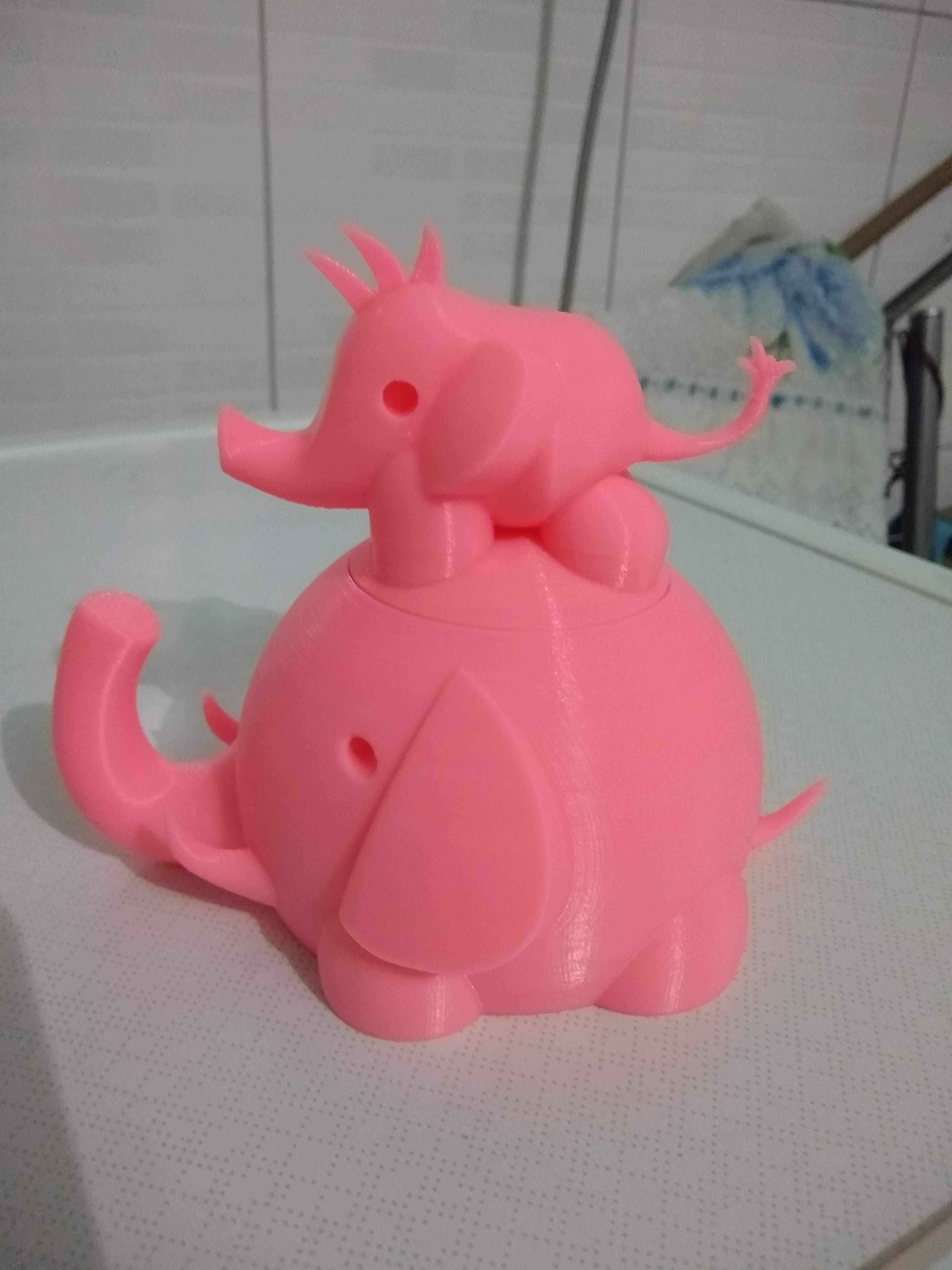 3D print Elephant box child and mother • made with Gtmax Core A3・Cults