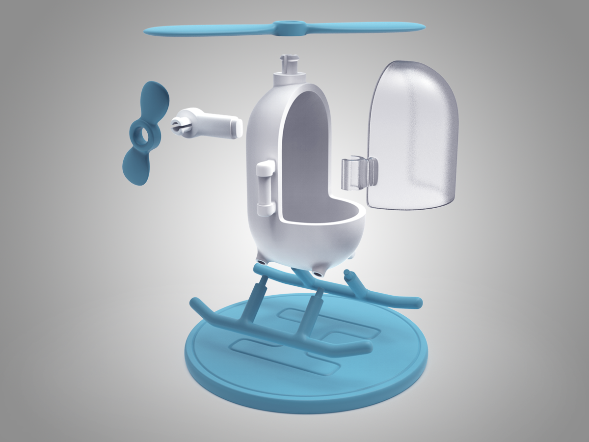 Free STL file Little Heli 🚁 ・3D print model to download・Cults