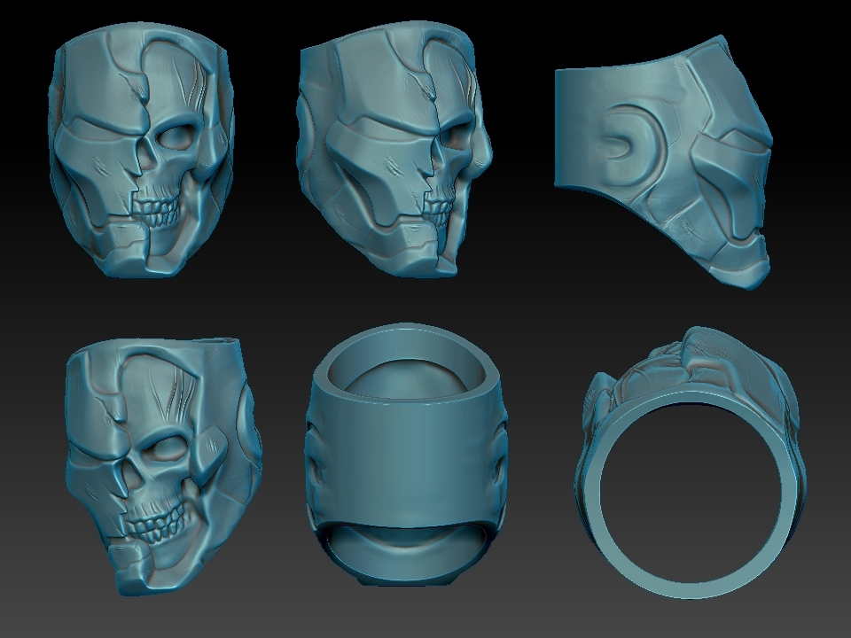 👨 Iron Man Skull Ring 3D print model・ STL File for ・Cults