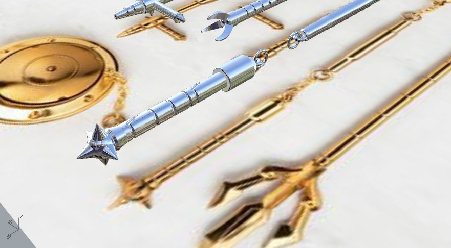 ♎ Libra Gold Saint weapons from Saint Seiya 3D print model・ STL File ...