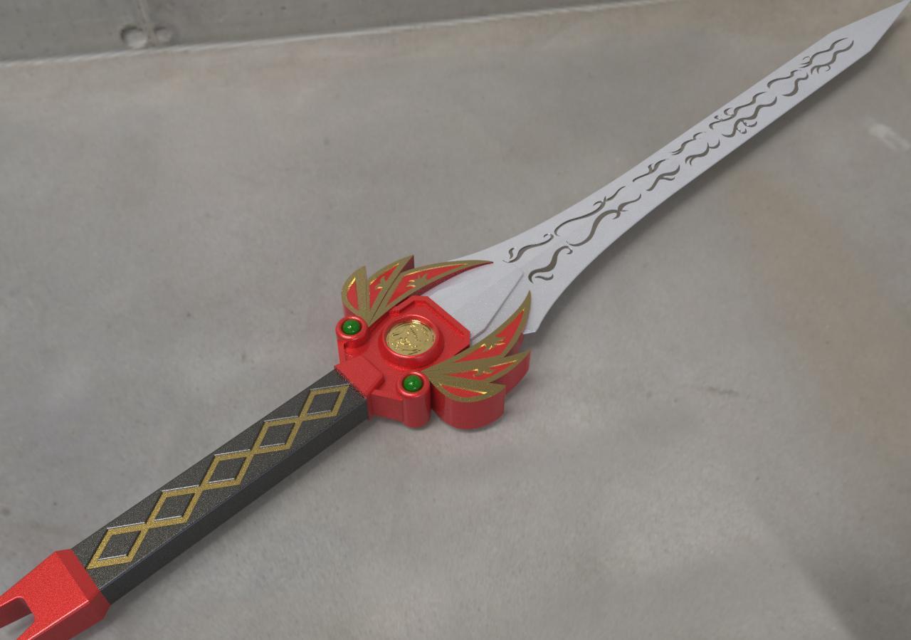 🗡️ Power rangers Legacy Red Ranger Sword・ STL File for ・Cults
